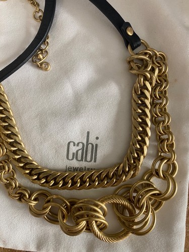 Cabi Harness Ring Rusted Gold Tone Statement Necklace | eBay