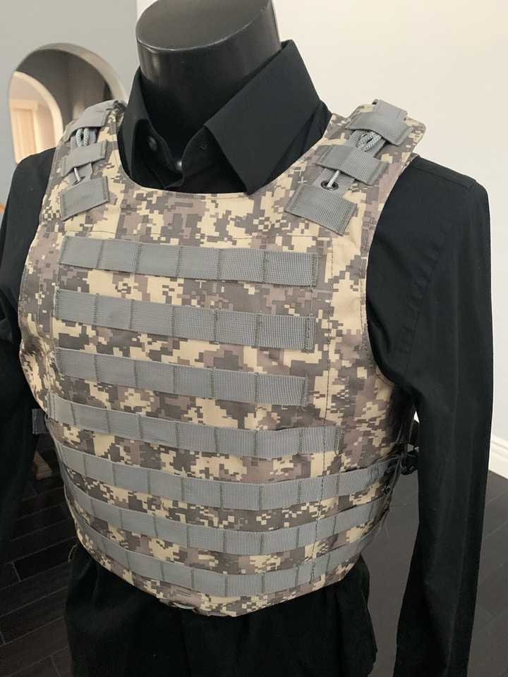 Plate Carrier Vest Bulletproof BODY Armor Made With Kevlar 3a Inserts ...