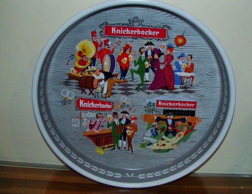 Knickerbocker Beer Brewery Metal Tin Serving Plate Tray 13-1/4" Vtg ...