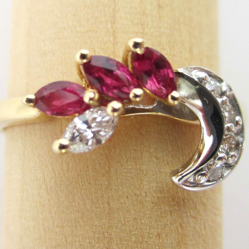 Ruby and Diamond 14K Ring Guard | eBay