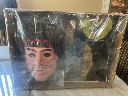 Vintage 1985 Rambo Collegeville Halloween Mask Outfit Sylvester ...