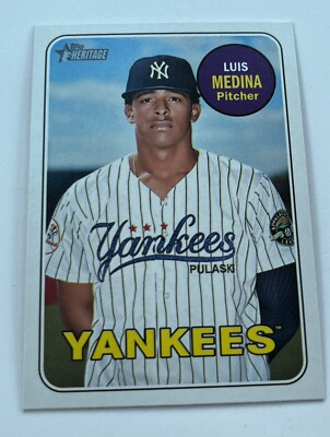 Luis Medina 2018 Topps Heritage Minor League Card #60 Pulaski Yankees ...