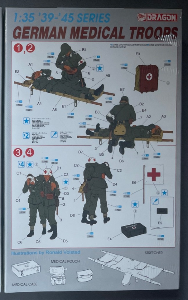 Dragon 6074 German Medical Troops 1:35 Scale Model Kit 1/35 Series ...