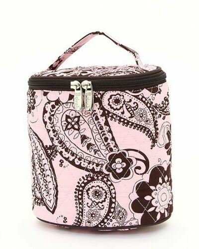 Belvah quilted insulated paisley brown & pink lunch bag QPF27LT13(PKBR ...