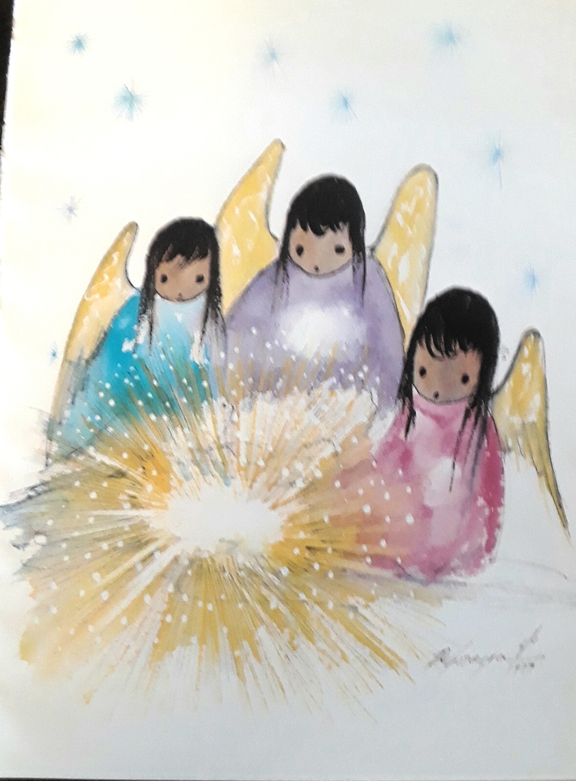 Ted DeGrazia "ANGEL SURPRISE" "-,Apache Children.NM Art Print-9x 6.5 | eBay