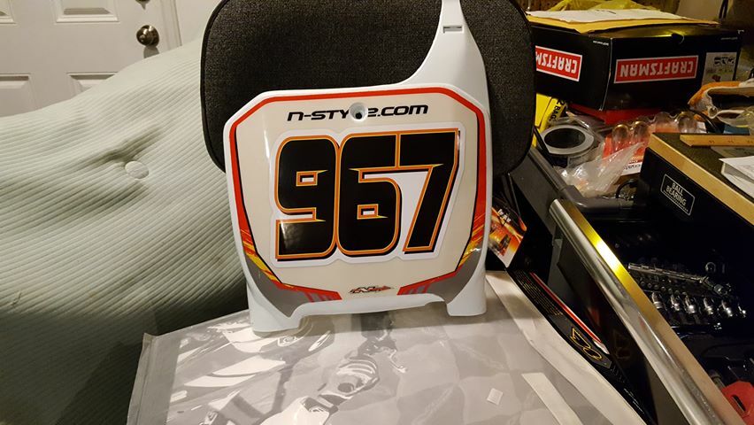 MX Number Plate Decals Sticker 4 COLOR ATV SX BMX Dirt Bike Kart ...
