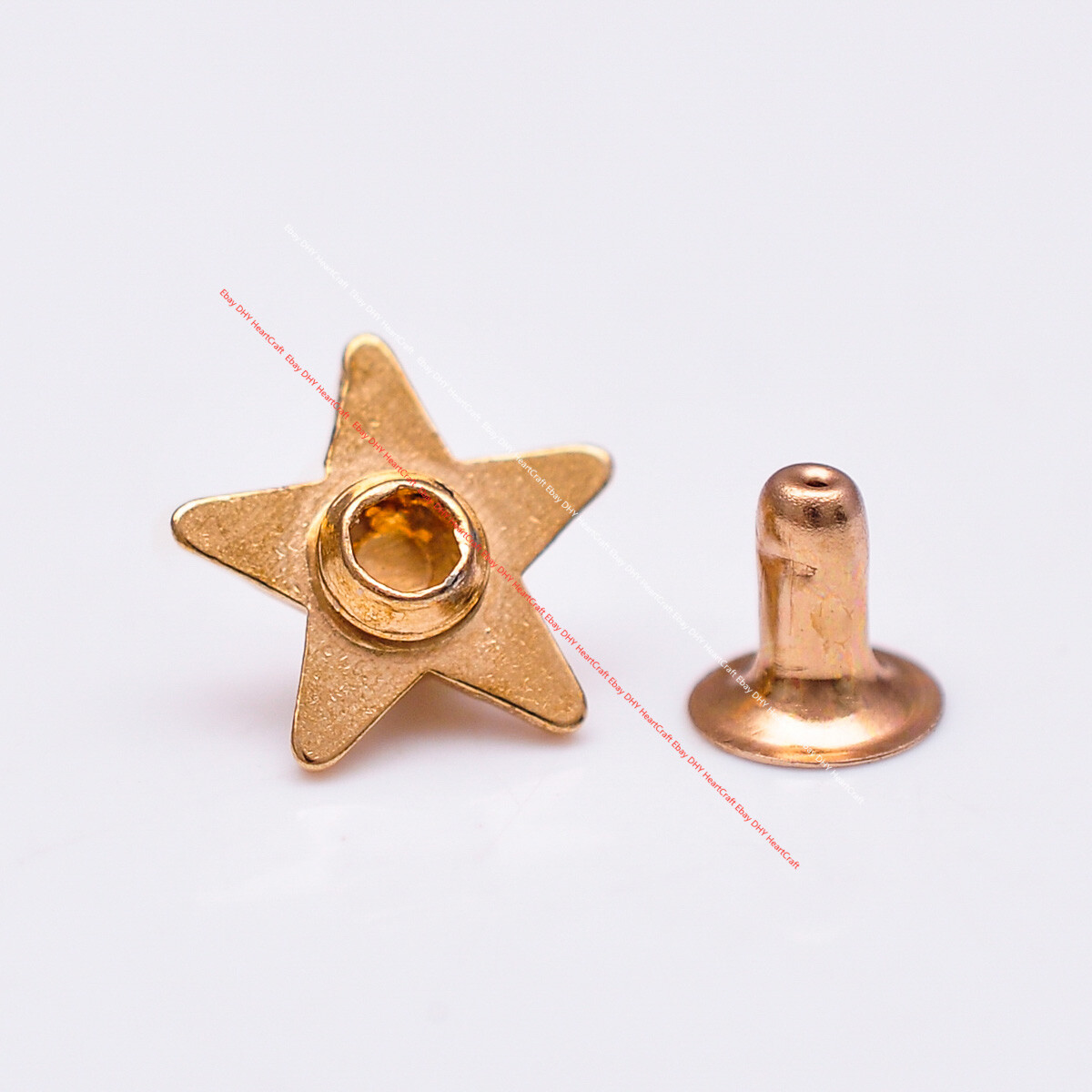 50X Gold Star Studs Rivet Spikes Spots For Leathercraft Belt ...