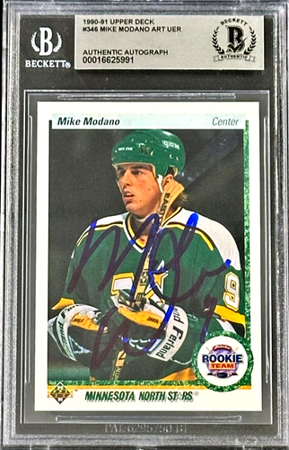 Mike Modano Signed 1990-91 Upper Deck Card #346 Beckett 16625991 | eBay