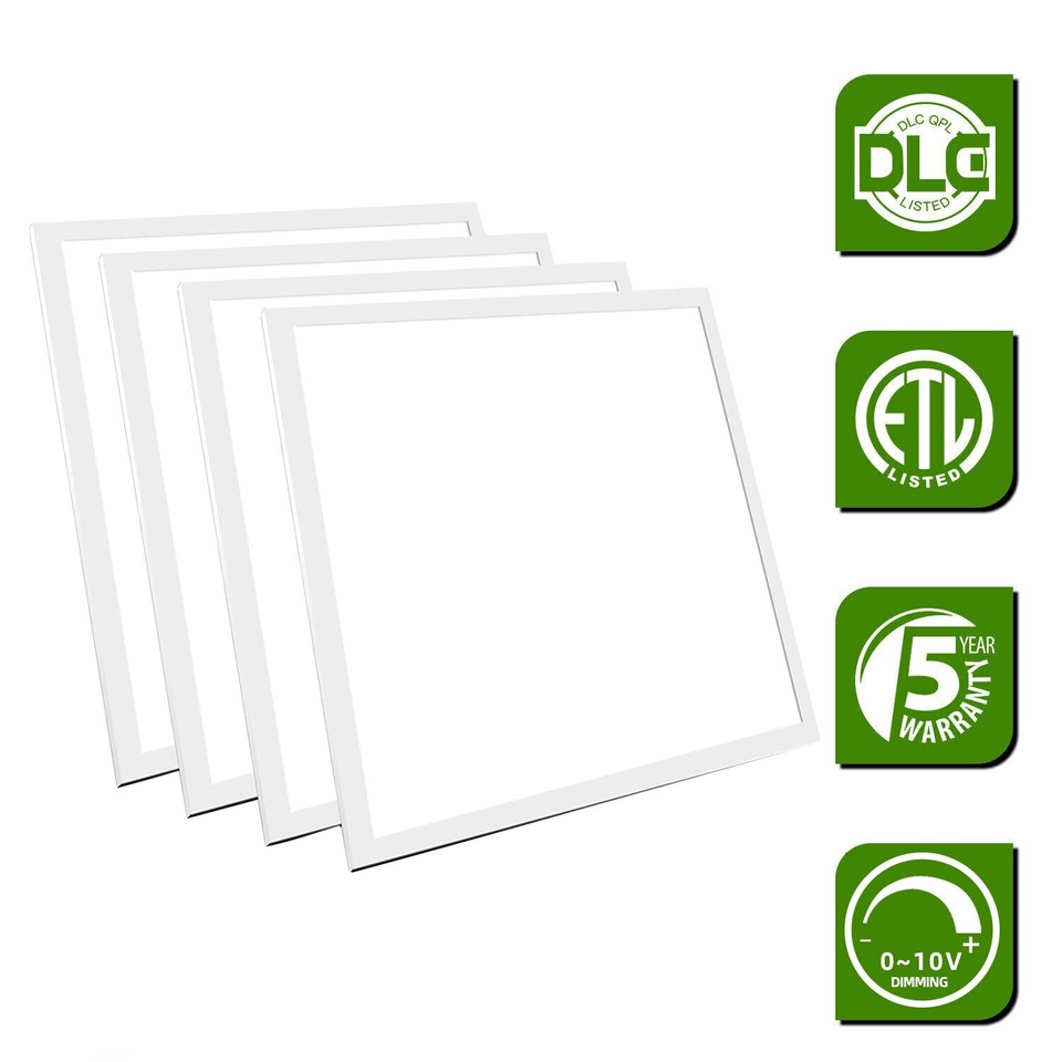 2x2 FT LED Flat Panel Troffer Light, 45W Recessed Back-Lit Drop Ceiling ...