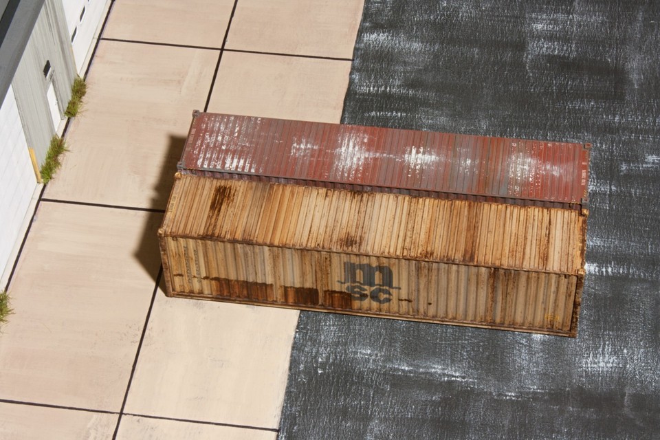 Tex + MSC Shipping Container Set - Ho Scale (Plastic Models) Weathered ...