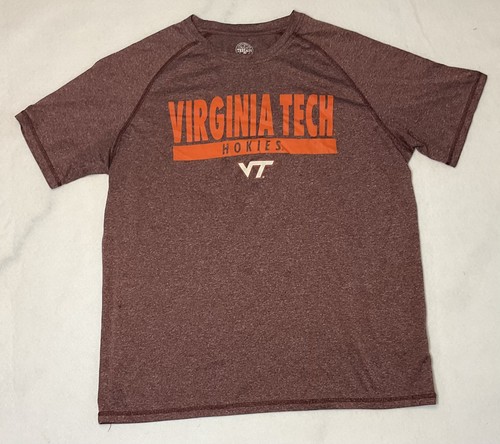 Virginia Tech Hokies Maroon T-Shirt – VT Logo – Size LG dri fit | eBay