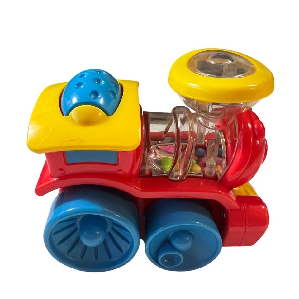 Colorful Baby Toy Bundle With Train Car Rattle & Pull-Along Dog | eBay