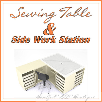 BonEful NEW Sewing Machine Work Table Storage Desk Shelf Commercial ...