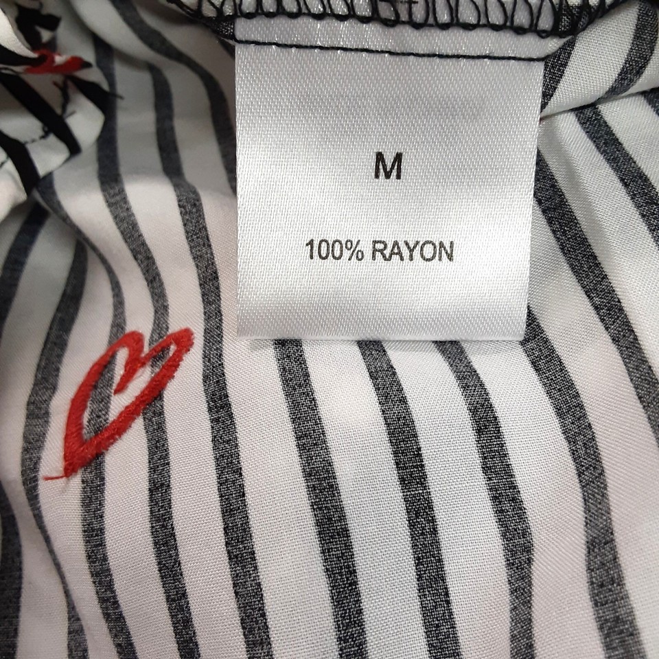 Jane Delancey Collared Top Size MED Long Sleeve Hearts Love 100% Rayon ...