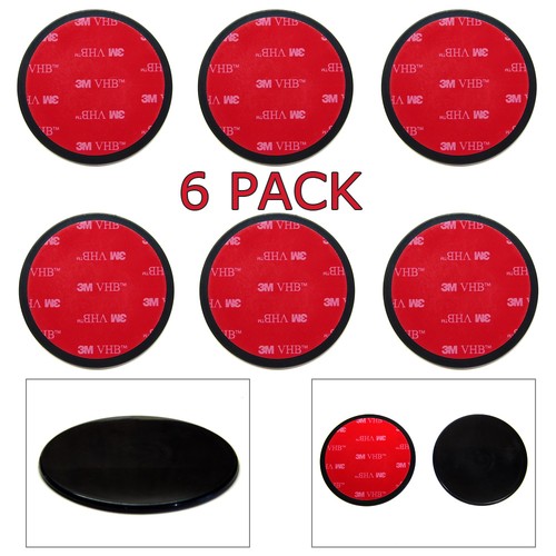 6-Pack 65mm Car Dash Dashboard 3M Adhesive Suction Cup Mount Disc Disk ...