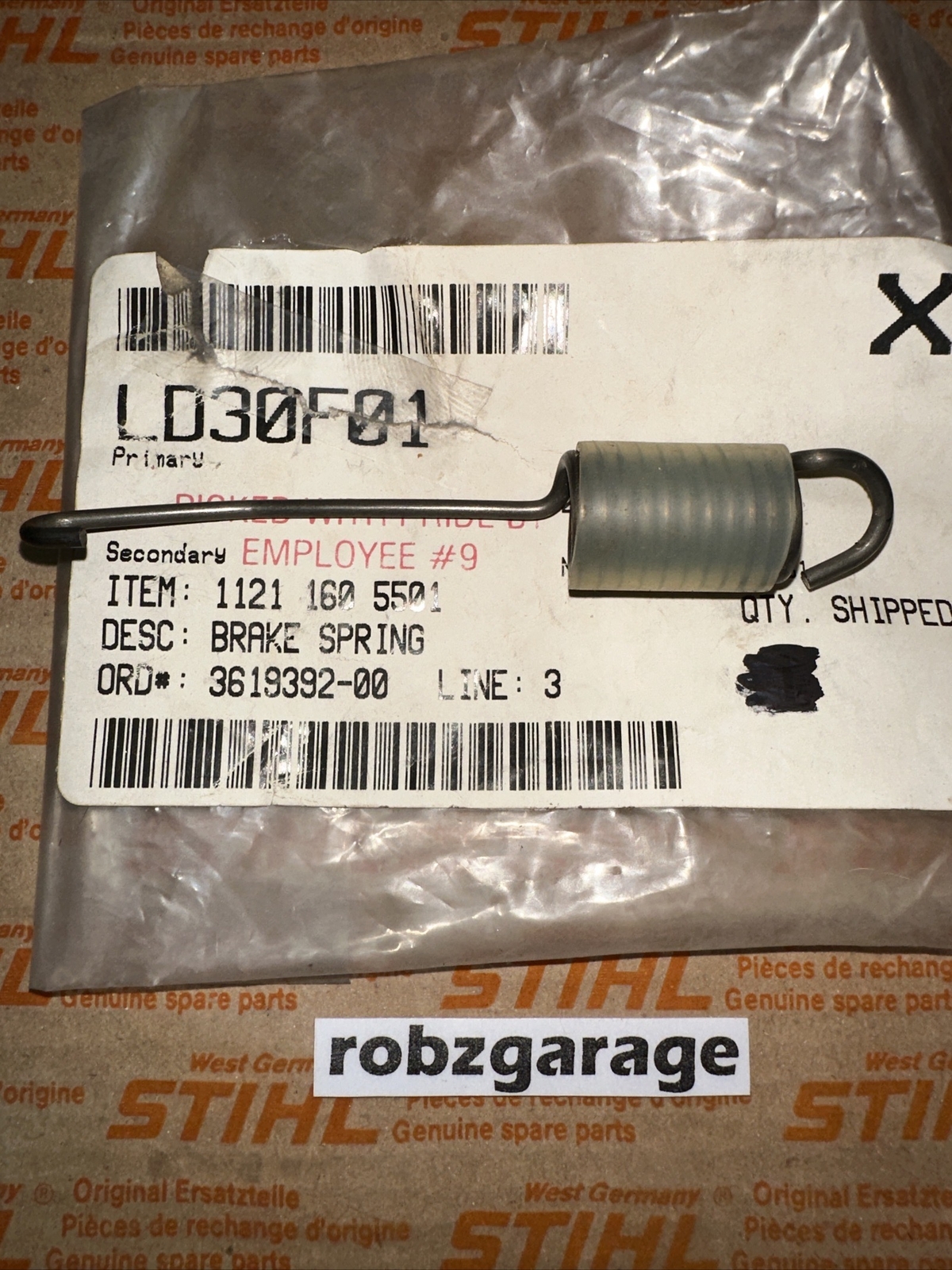 OEM STIHL BRAKE SPRING 1121-160-5501 024 026 MS240 MS260 PRO MS270 ...
