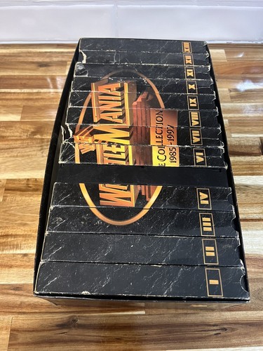 WWF Wrestlemania The Collection Years 1985-1997 Box Set 13 VHS Tapes ...