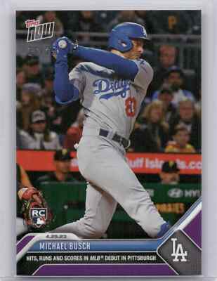 🟪 MICHAEL BUSCH Rookie MLB Debut 2023 Topps Now #186 PURPLE 16/25 ...