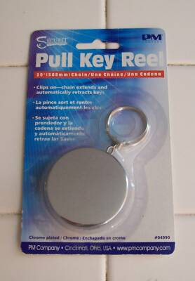 SecurIT Pull Key Reel Wearable Key Organizer, 20", Stainless Steel ...