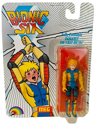 LJN Bionic Six Meg (Rock-1) Bennett Vintage 1986 DieCast Action Figure ...