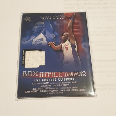 2001-02 EX Box Office Draws Lamar Odom Jersey Card - Los Angeles ...