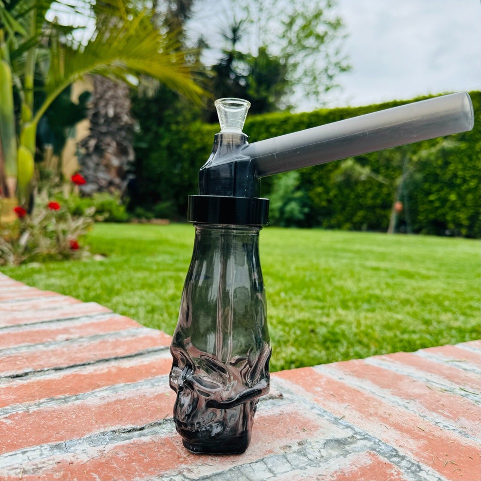 Portable Black Hookah Screw on Bottle Converter Water Glass Bong with ...