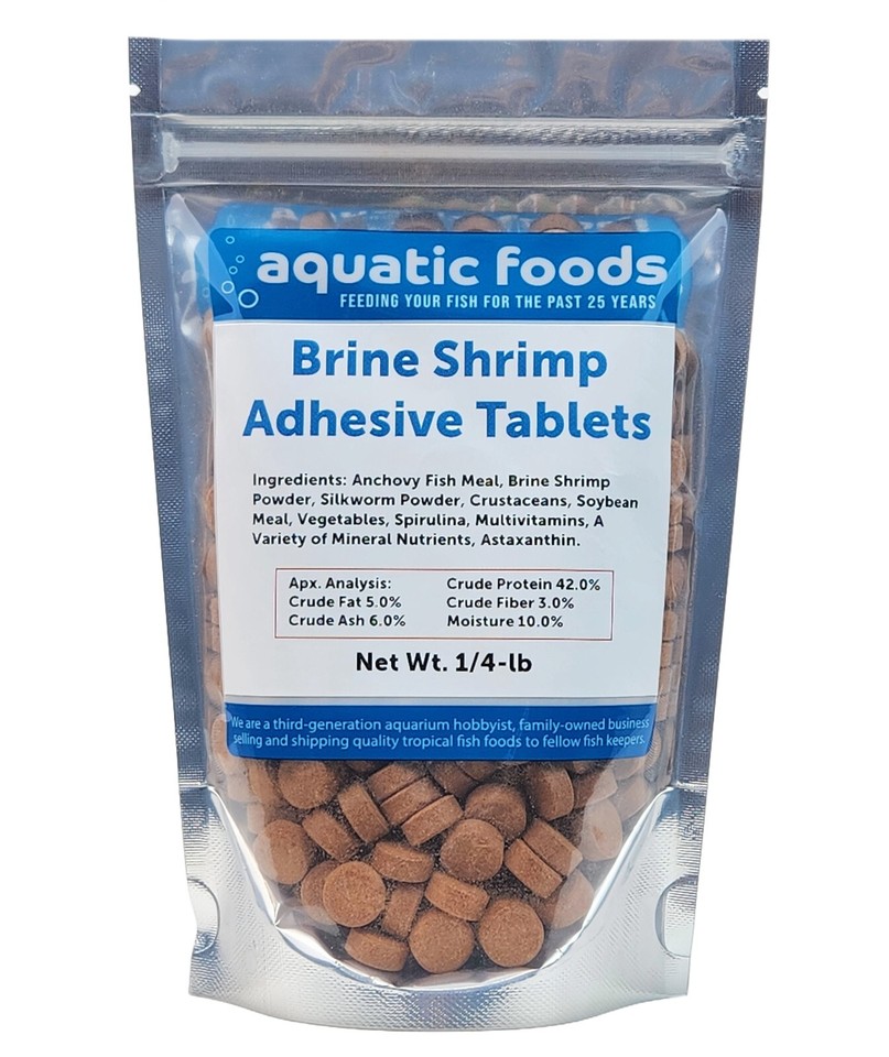 Brine Shrimp Glass Adhesive Tablets for Oscars, Catfish, Cichlids, All ...