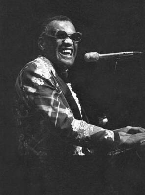 Ray Charles Performing At The Riverside Theater In The 1970s Old Photo ...