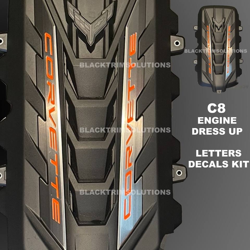 Fits 2020-2024 Chevy Corvette C8 Letter Engine Cover Decals 2020 2021 ...