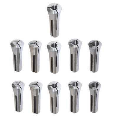 11 PC R8 Collet Set 1/8"- 3/4" Mill Holder R8 Collet Set Harden ...