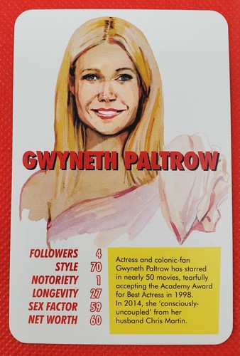 Gwyneth Paltrow Celebrity Music Pop Rock Trading Game Card | eBay