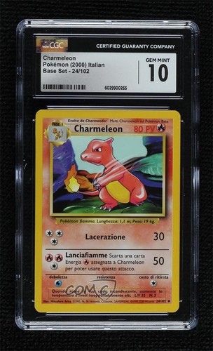 Charmeleon Italian Pokemon Base Set CGC 10 Gem Mint 1999 | eBay