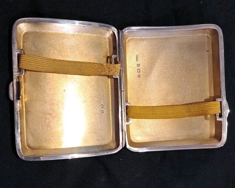 Antique Hallmark Birmingham Silver Engraved Cigar Cigarette Case 1930 ...