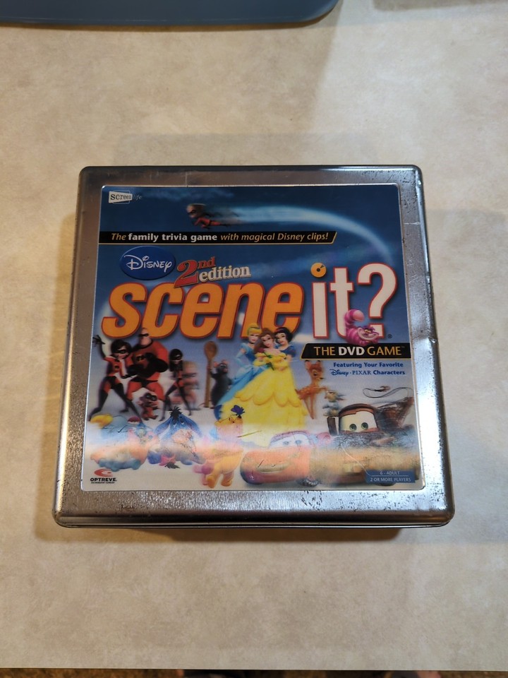 Disney Deluxe Scene it? 2nd Edition DVD Game Tin 2007 DVDs Metal Tokens ...