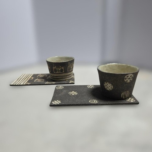 Reina Uda Handmade Ceramic Cup & Plate Set 2 pieces, used, art pottery ...