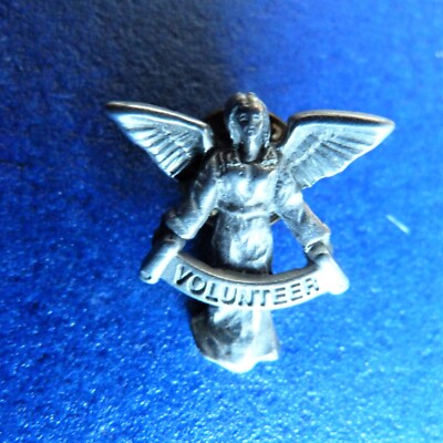 Vintage Avon Silver Tone Guardian Angel Volunteer Lapel Pin | eBay