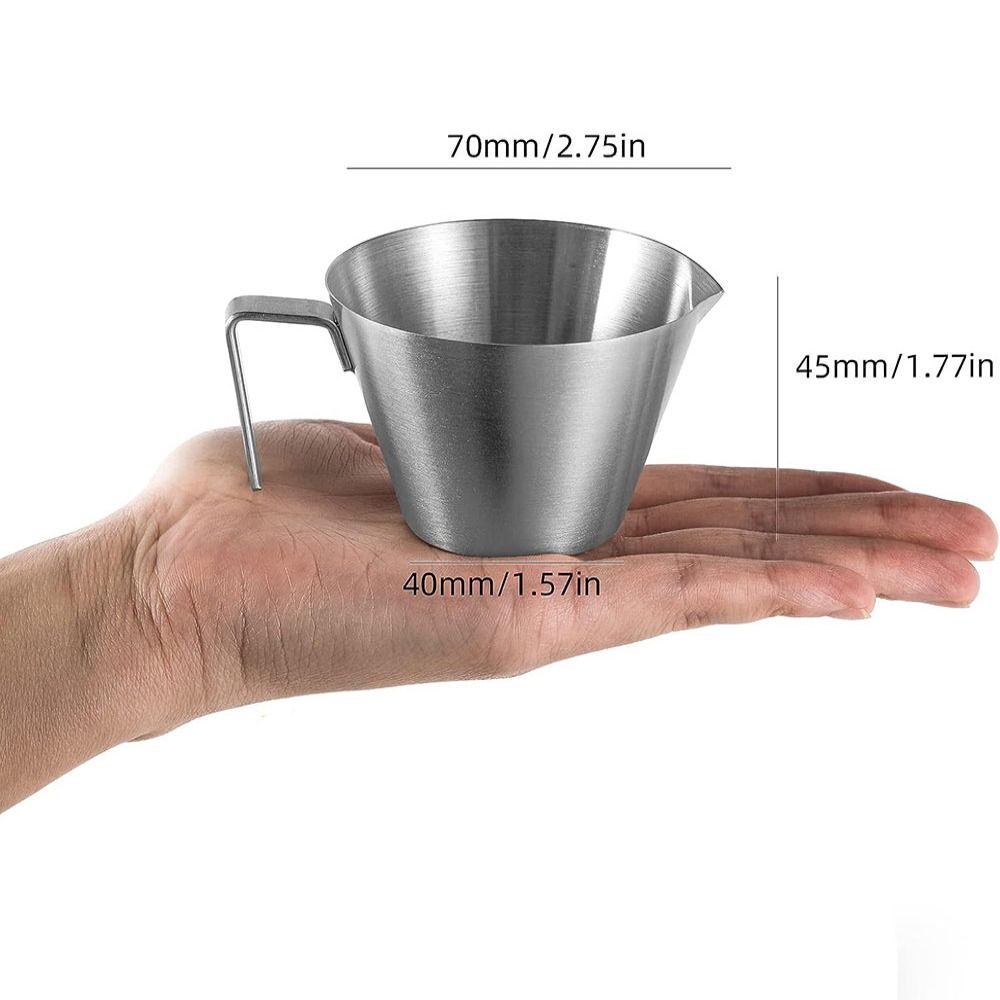 1/2pcs Silver Espresso Shot Cups Stainless Steel Espresso Extractor ...