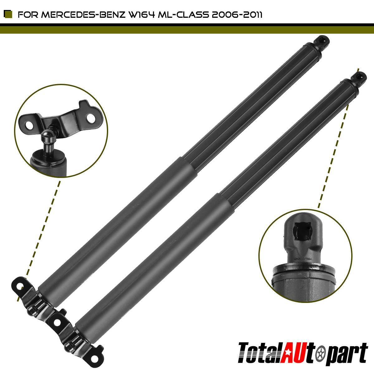 2x Lift Supports for Mercedes W164 ML320 ML350 ML450 ML500 ML550 Rear ...