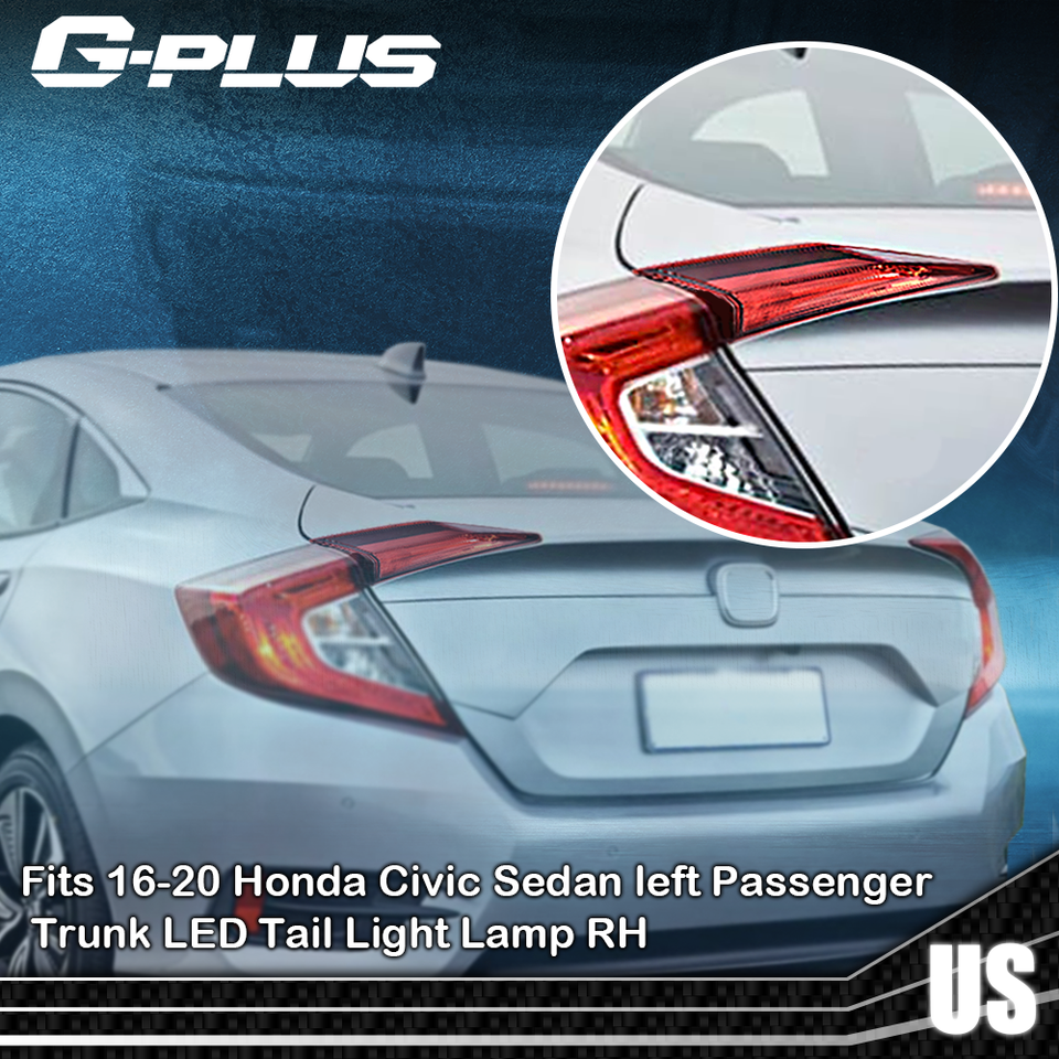 Fit For 2016-2020 Honda Civic Sedan Rear Left Side Inner Tail Light ...