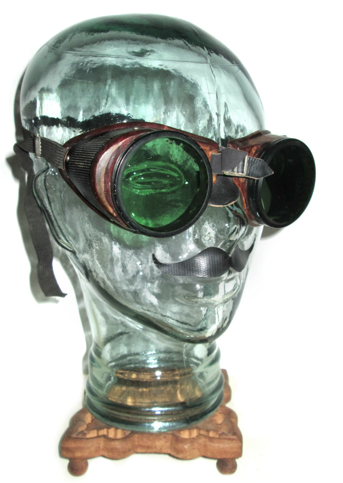 Antique American Optical Coverglas Green Sunglasses Goggles Vtg Old ...