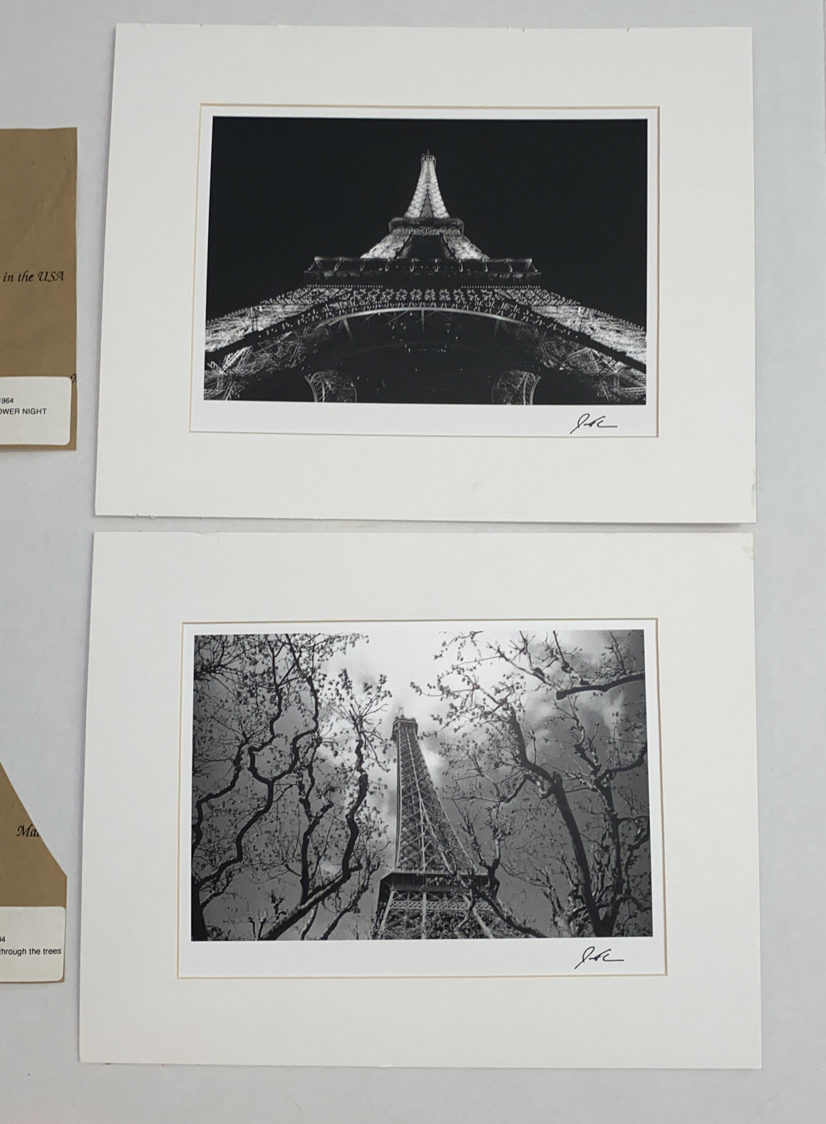 2 Jesse Kalisher Gallery Matted 8x10 Photographs Eiffel Tower Signed ...