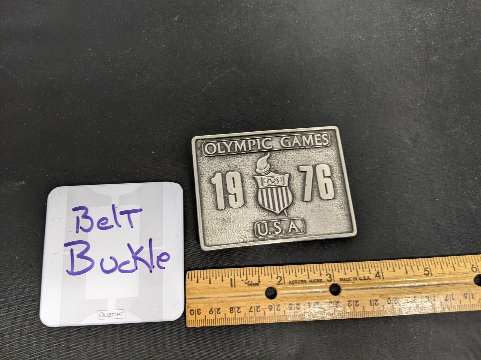 Vintage 1976 Olympic Games Belt Buckle - Gem