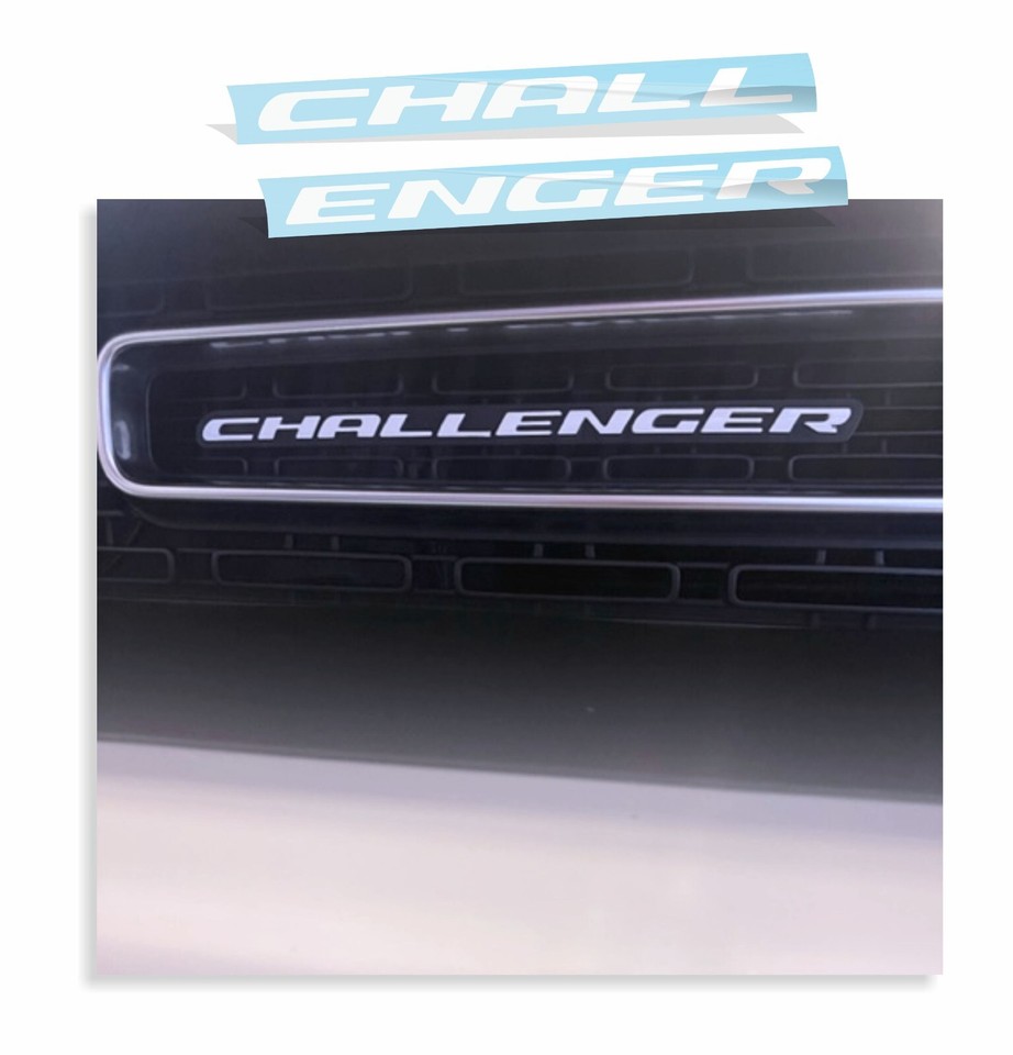 CHALLENGER Grille Badge Overlay Decal for 2015 - 2023 Dodge Challenger ...