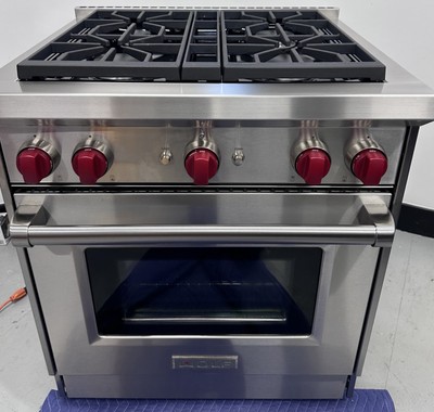 30” Wolf Gas Range GR304 Stainless Steel Red Knobs | eBay
