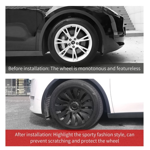 1PCS 19 inch Wheel Cover Design for Model Y (2020-2024) Left Side Storm ...