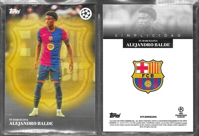 Topps Simplicidad Simplicity 2025 Alejandro Balde Barcelona Card | eBay UK