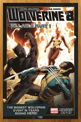 2013 Marvel Comics Wolverine Print Ad/Poster Black Panther Storm Alan ...