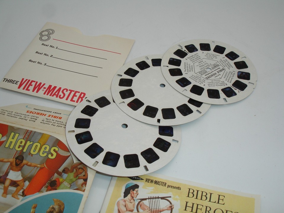 BIBLE HEROES 3d View-Master 3 Reel Packet Samson & Delilah David ...