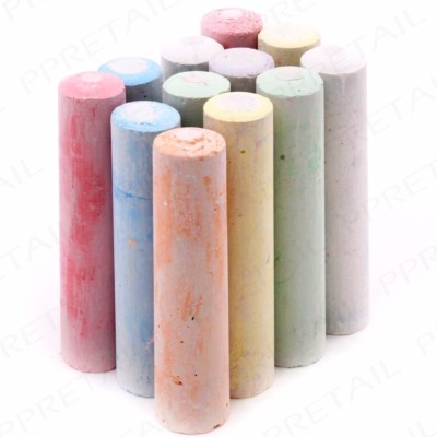 24 x LARGE COLOUR PAVEMENT CHALKS SET Large Art Sticks Street Floor ...