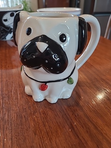 Target Wondershop Black White Pug With Christmas Lights 12 Oz Coffee ...